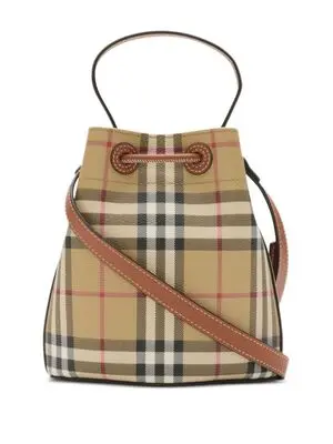 Burberry Check-pattern Bucket Bag - Neutrals