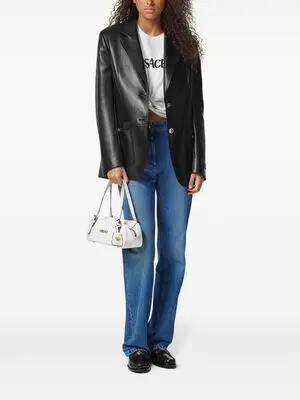 Versace Tag Bowling Shoulder Bag - White