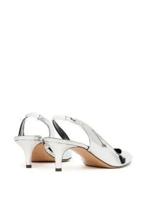 Isabel Marant Étoile Padim 50mm Leather Pumps - Silver