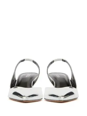 Isabel Marant Étoile Padim 50mm Leather Pumps - Silver