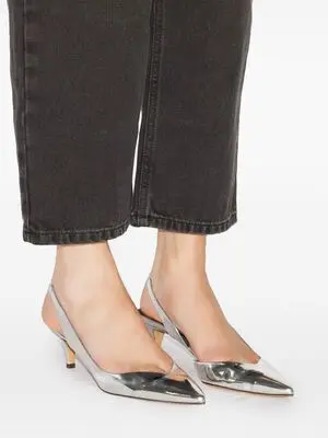 Isabel Marant Étoile Padim 50mm Leather Pumps - Silver