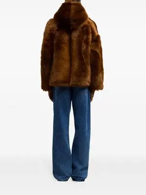 AMI Paris Lamb Shearling Hooded Jacket