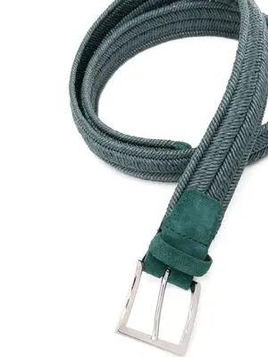 ORTIGNI Interwoven Buckle-fastening Belt - Green