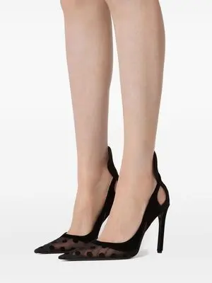 Nina Ricci 105mm Polka-dot Tulle Pumps