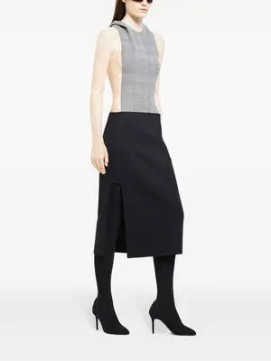 COURREGES Illusion Hooded Bodysuit - Grey