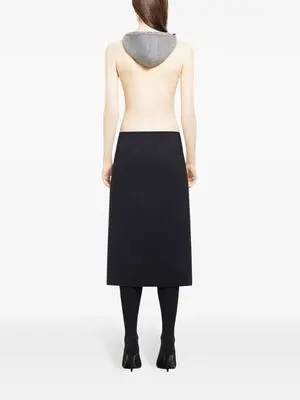 COURREGES Illusion Hooded Bodysuit - Grey