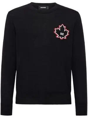 Dsquared2 Leaf-intarsia Jumper