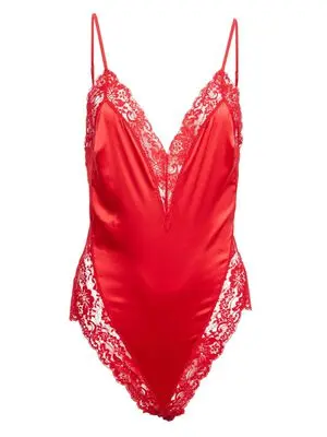 FLEUR DU MAL Venus Lace Teddy - Red