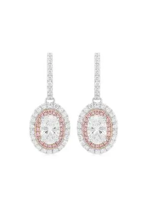 HYT JEWELRY 18kt White Gold Diamond Drop Earrings - Silver
