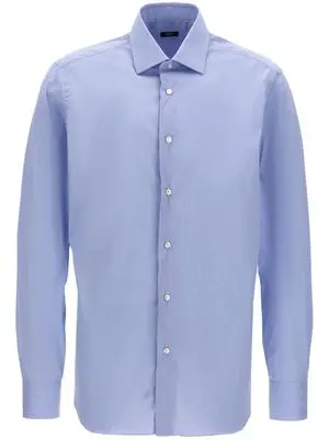 BARBA NAPOLI Poplin Shirt - Blue