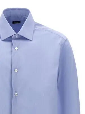 BARBA NAPOLI Poplin Shirt - Blue