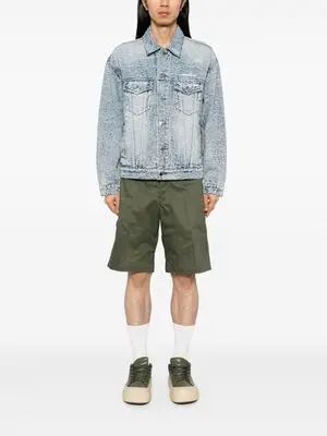 A BATHING APE Logo-embroidered Denim Jacket - Blue