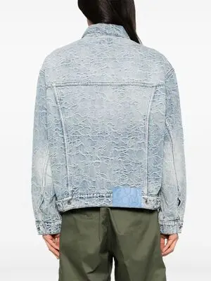 A BATHING APE Logo-embroidered Denim Jacket - Blue