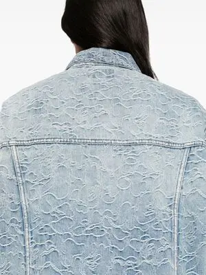 A BATHING APE Logo-embroidered Denim Jacket - Blue