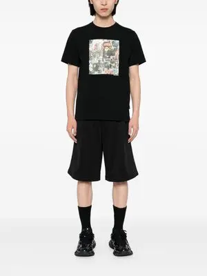 A BATHING APE Flyer-printed T-shirt - Black