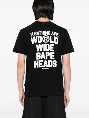 A BATHING APE Flyer-printed T-shirt - Black