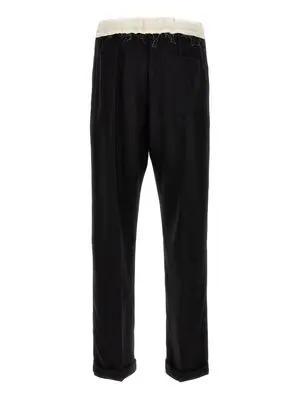 WALES BONNER Seine Trousers - Black