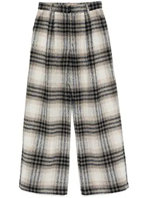 B+AB Check Tucked Trousers