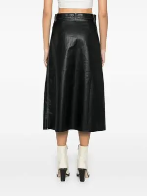 B+AB Contrast Stitching Midi Skirt