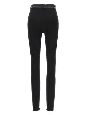 David Koma Leather-panel Leggings