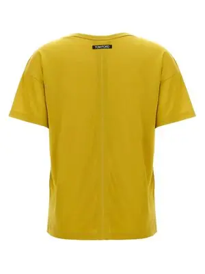 TOM FORD Logo Tag T-shirt - Yellow