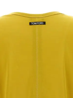 TOM FORD Logo Tag T-shirt - Yellow