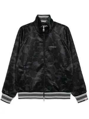 A BATHING APE Tonal Solid Camo Track Jacket - Black