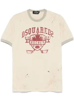 Dsquared2 Logo-print T-shirt - Neutrals