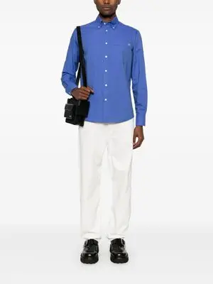 Valentino Garavani Vlogo-embroidered Shirt - Blue