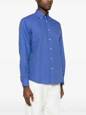 Valentino Garavani Vlogo-embroidered Shirt - Blue