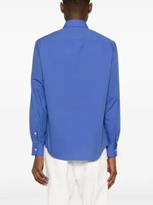 Valentino Garavani Vlogo-embroidered Shirt - Blue
