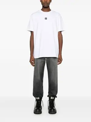 Balmain Logo-embroidered T-shirt - White