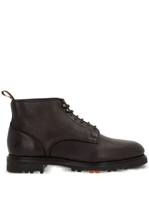 Santoni Almond Toe Boots For Men
