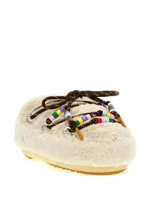 Moon Boot Faux-fur Beads Mules