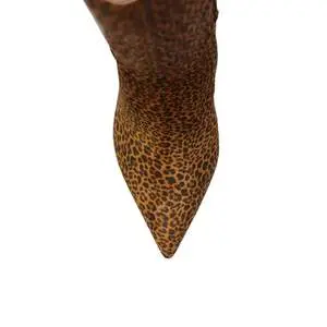 SERGIO ROSSI Leopard Print Leather Boots