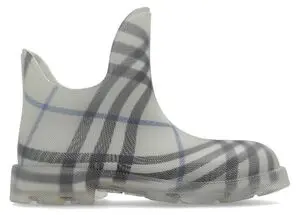 Burberry Marsh Checked Ankle Boots - Grey/blue
