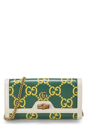 Gucci Embossed Gg Diana Bamboo Wallet On Chain - Multi