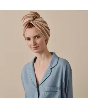 PIGLET IN BED Cotton Hair Wrap - Sand Shell