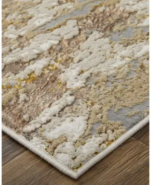 FEIZY Aura Aur39lmf Area Rug, 5' X 8 - Ivory/gold