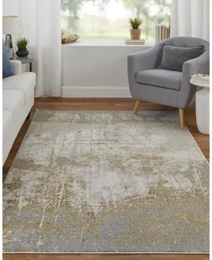 FEIZY Aura Aur39lnf Area Rug, 5' X 8 - Ivory