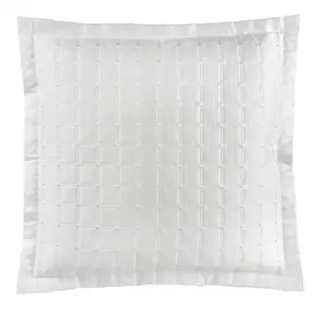 DEA LUXURY LINENS Dea Palm Beach Minerva Euro Sham - White