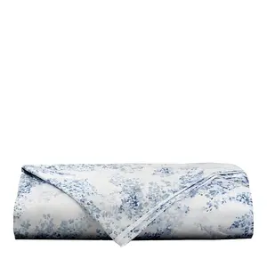 DEA ITALIAN LINENS Dea Palm Beach Glicine Floral Print Duvet Cover, King - Iceblue