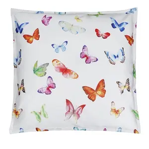 DEA LUXURY LINENS Dea Palm Beach Farfalle Butterfly Sateen Euro Sham - Multicolor