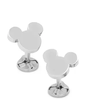 CUFFLINKS, INC. Mickey Mouse Silhouette Stainless Steel - Silver