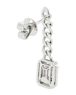 ZYDO 18k Gold Groumette Link Diamond Dangling Earrings