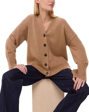 Whistles Button-front Wool-cashmere Cardigan