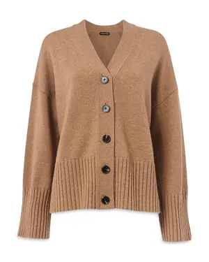 Whistles Button-front Wool-cashmere Cardigan