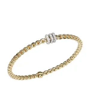 FOPE 18k Yellow Eka Diamond Flex'it Bracelet - Gold