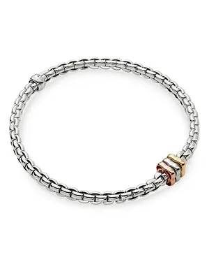 FOPE 18k Gold Eka Flex'it Bracelet - White/multi