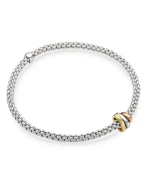 FOPE 18k Gold Prima Flex'it Bracelet - White/multi